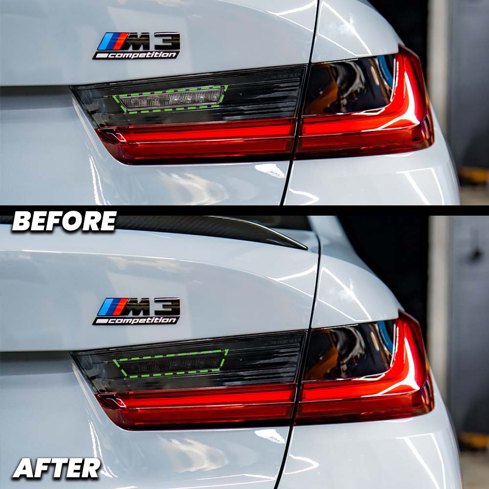 2021-2023 BMW G80 M3 Reverse Light Pre-cut Overlay Smoked ...