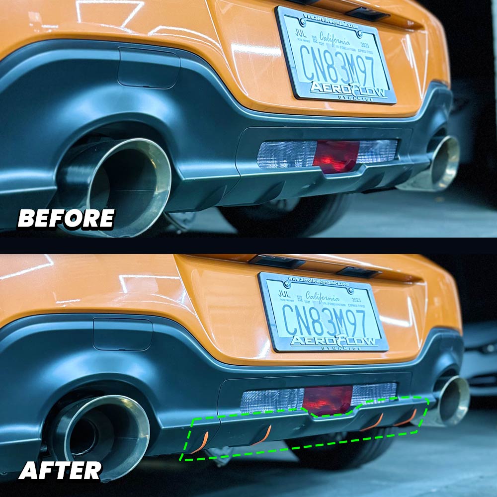 2022+ Toyota GR86 Rear Bumper Diffuser Pin-stripe Pre-cut Overlay ...