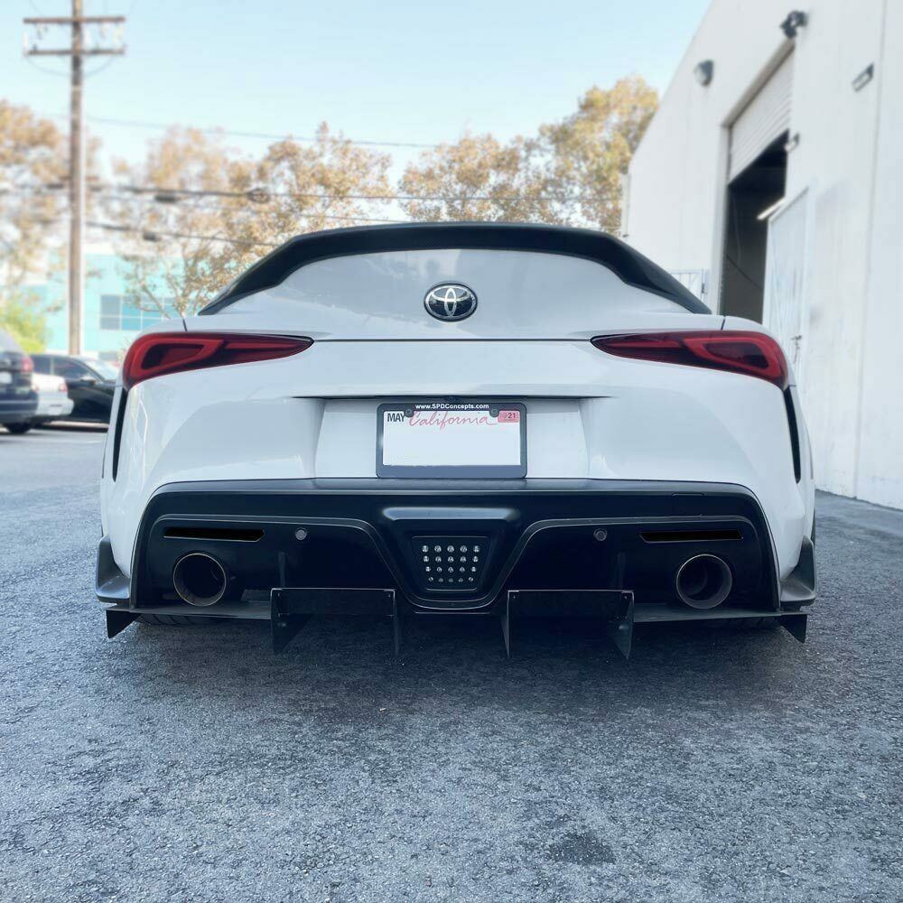Toyota Supra GR Rear Bumper Reflector Tint Pre-Cut Overlay SMOKE BLACK ...
